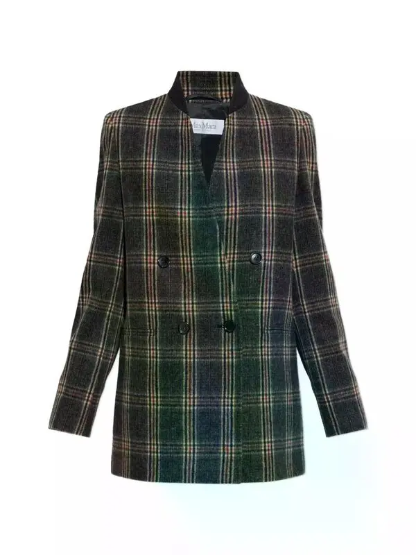 Max Mara Elmo Check Wool Coat