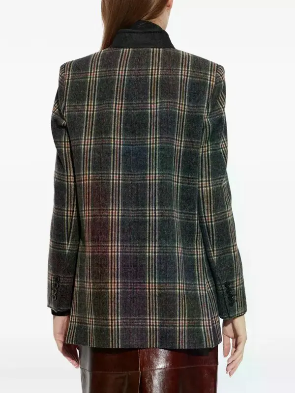 Max Mara Elmo Check Wool Coat