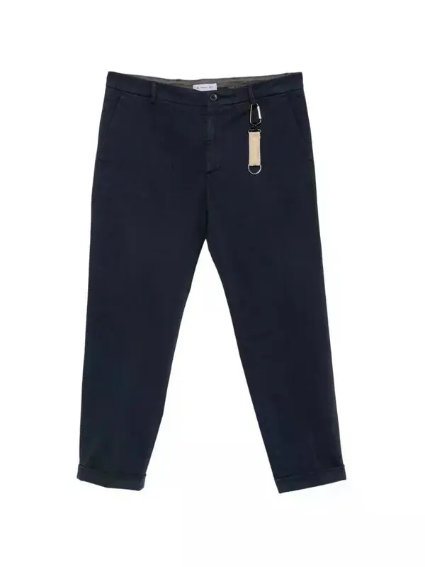 MANUEL RITZ Detroit Stretch-cotton Twill Trousers - Blue