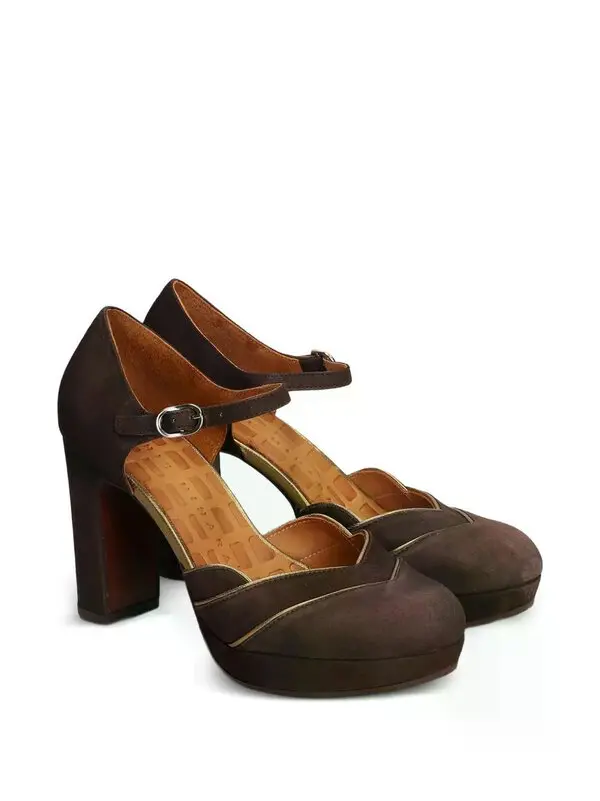 Chie Mihara Uyako Metallic-trim Pumps - Brown