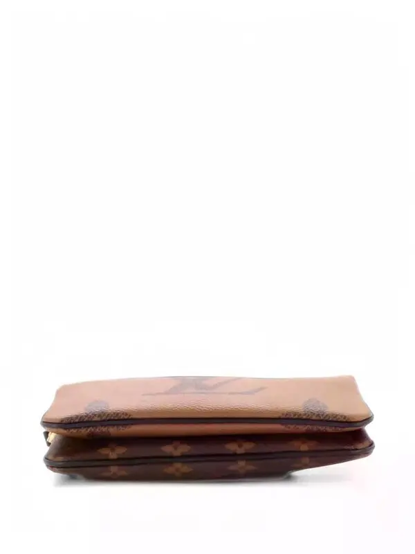 LOUIS VUITTON Double Zip Pochette Reverse Monogram Giant Clutch Bag