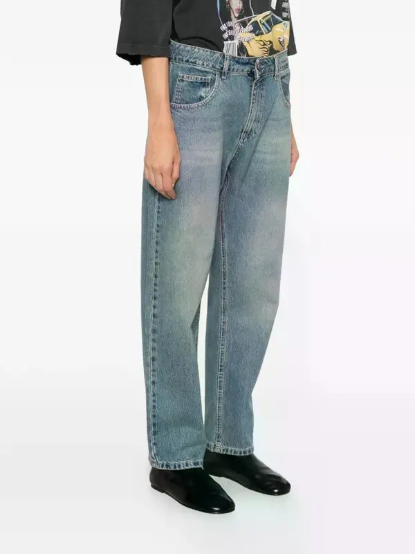 GOD SAVE DENIM Faded Straight-leg Jeans