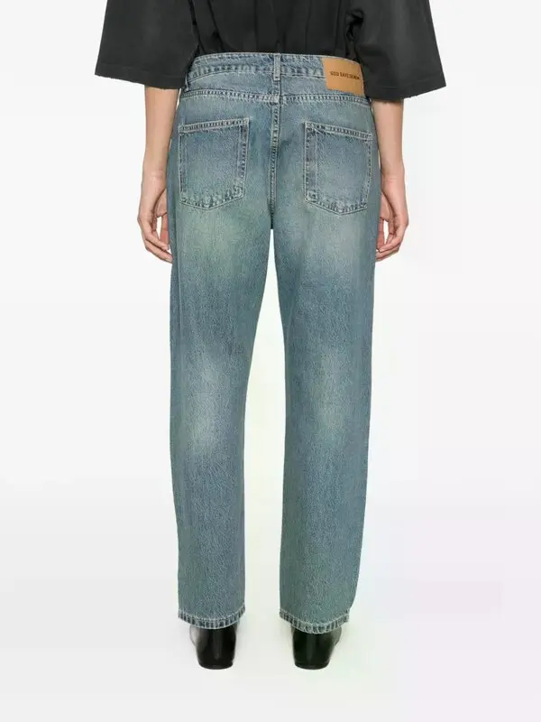 GOD SAVE DENIM Faded Straight-leg Jeans