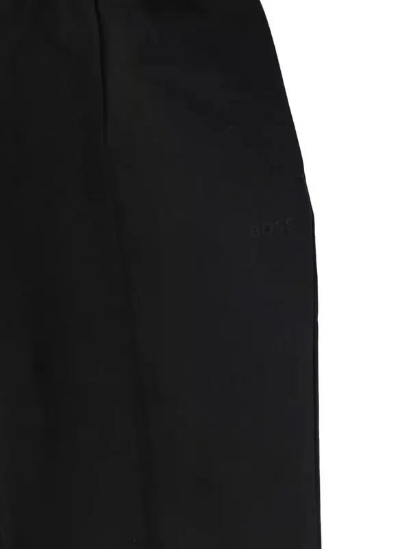 Hugo Boss Elasticated-waistband Pintuck Trousers - Black