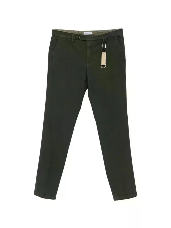 MANUEL RITZ Milano Micro-pattern Slim-fit Trousers