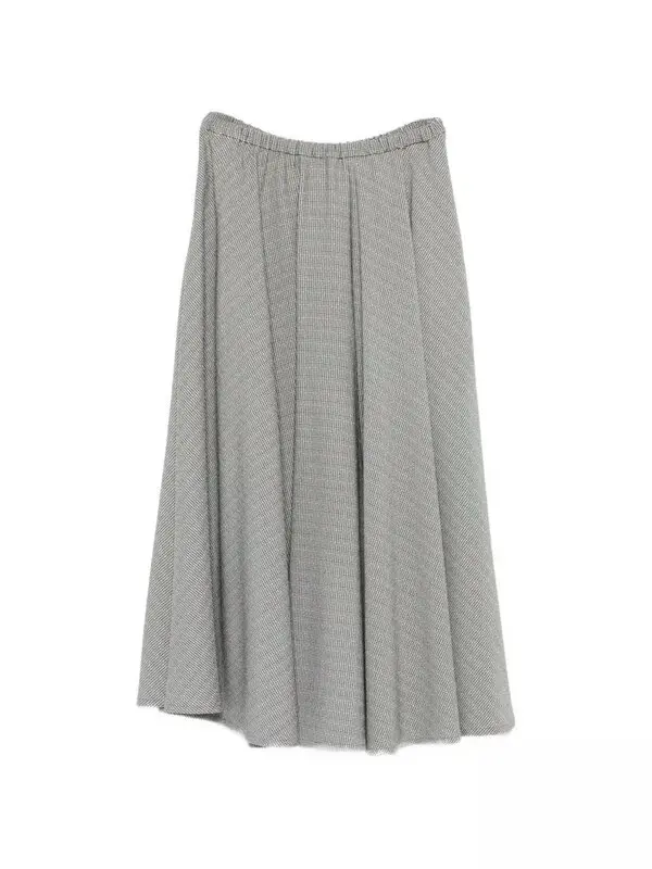 Alberta Ferretti Check-print Pleated Skirt
