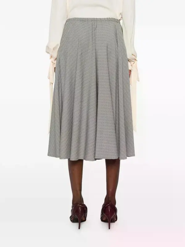 Alberta Ferretti Check-print Pleated Skirt