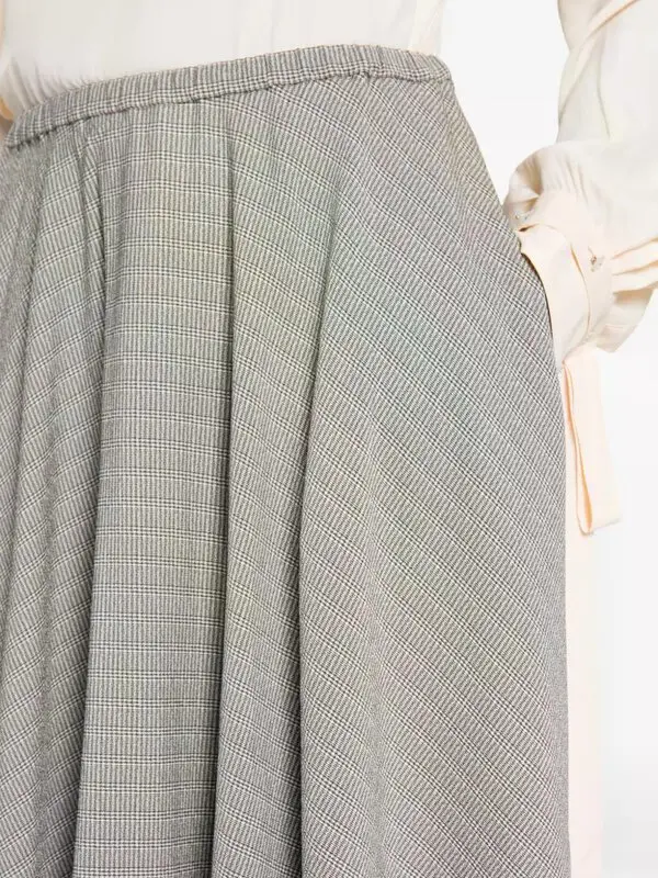 Alberta Ferretti Check-print Pleated Skirt