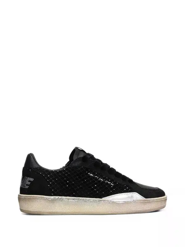CRIME LONDON Chelsea Stud-embellished Leather Sneakers