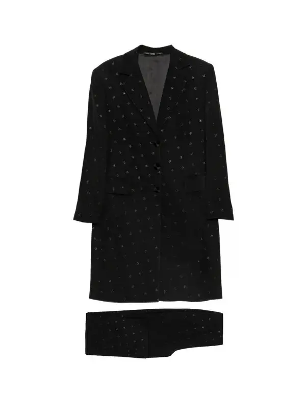 Gianfranco Ferre 1990s Bead-embellished Suit - Black