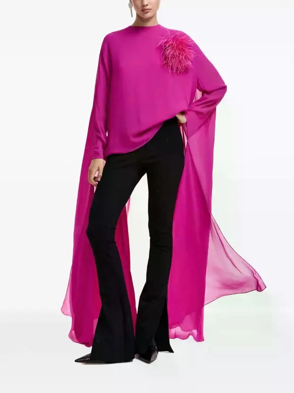 Essentiel Antwerp Kiyoki Cape-overlay Long-sleeved Blouse