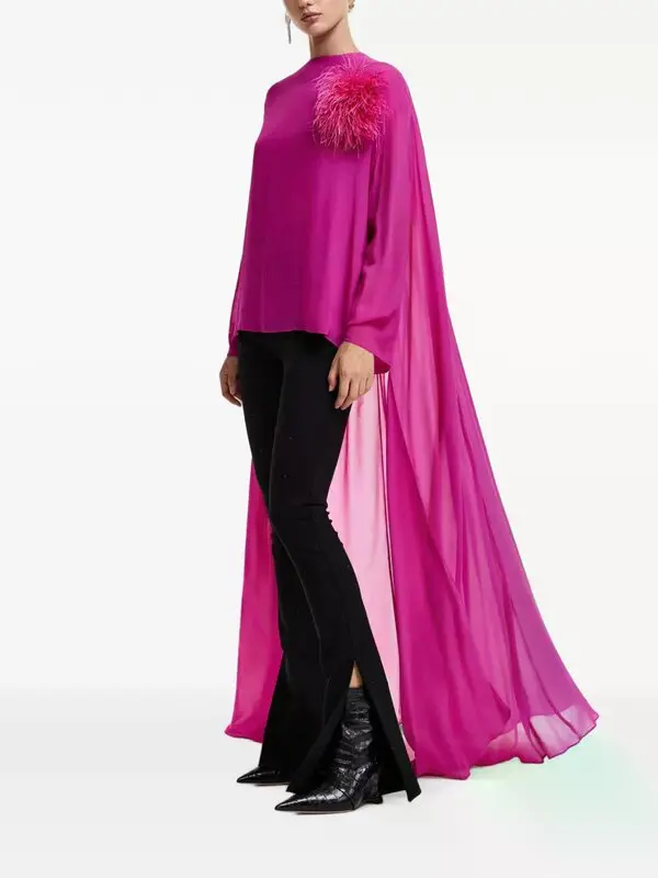 Essentiel Antwerp Kiyoki Cape-overlay Long-sleeved Blouse