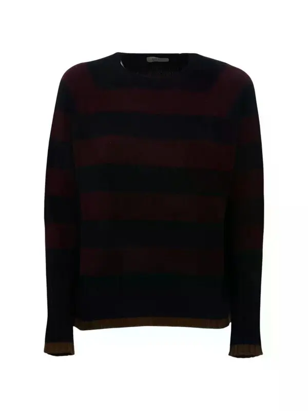 BEYOU Striped Cashmere Sweater - Blue