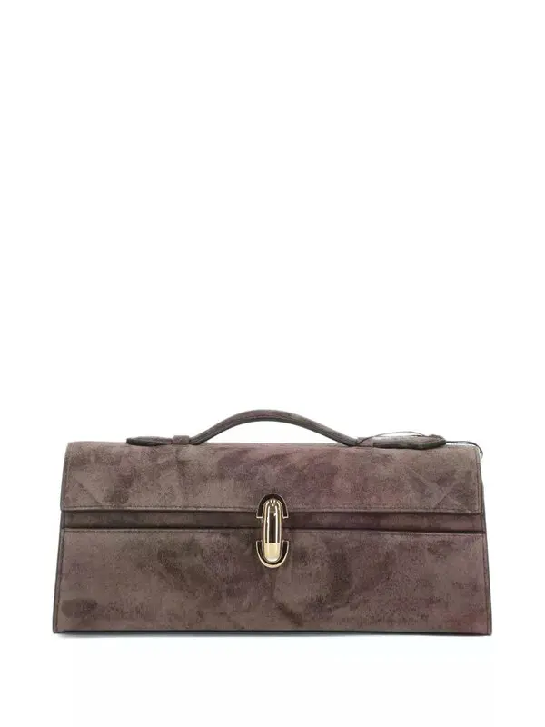 Savette Twist-lock-fastening Tote Bag - Brown