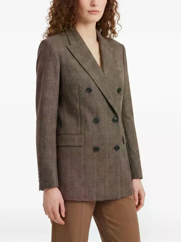 SUTTON NEW YORK Double-breasted Prince Of Wales Check Jacket