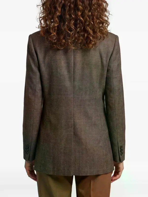 SUTTON NEW YORK Double-breasted Prince Of Wales Check Jacket