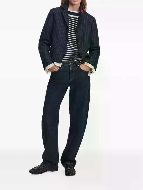 Rag & Bone Pinstripe-pattern Cropped Blazer