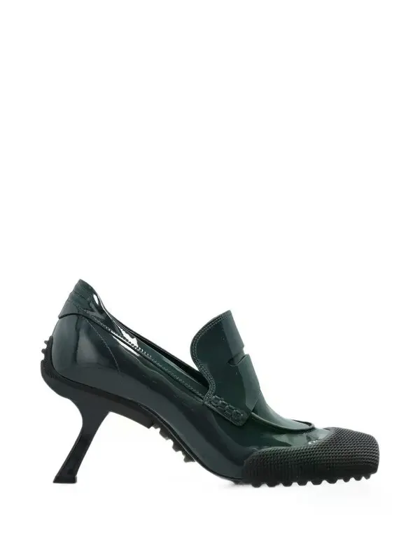 Lacoste Runway Leather Matchday Heels Pumps - Green