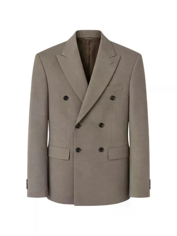 AMARANTO Double-breasted Peak-lapel Blazer