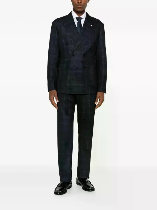 MANUEL RITZ Check-pattern Double-breasted Suit