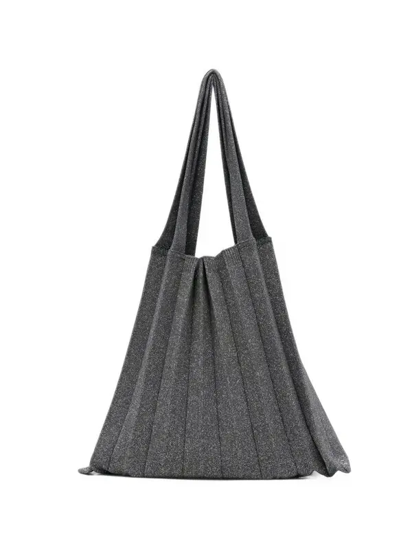 PLEATSMAMA Pleated Glitter Shoulder Bag