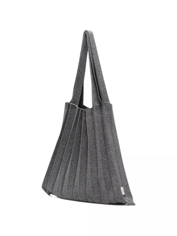 PLEATSMAMA Pleated Glitter Shoulder Bag