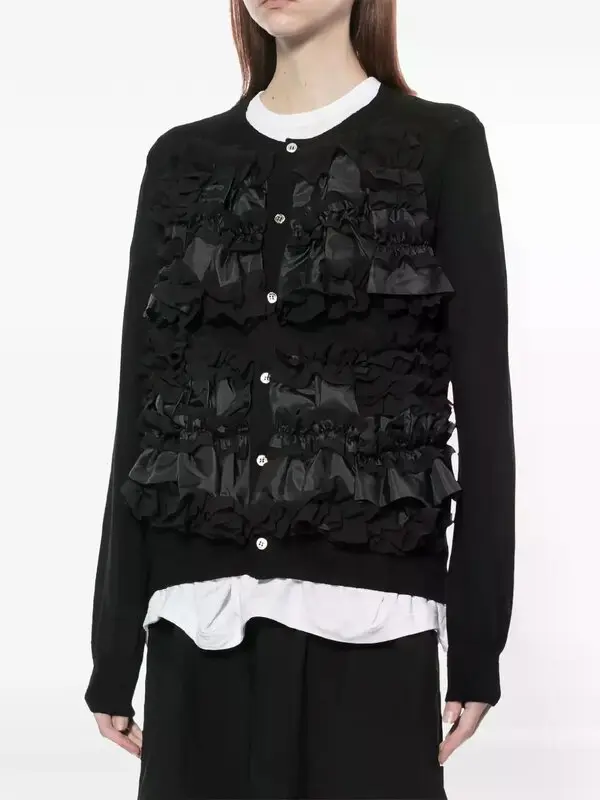 Comme Des Garçons Ruffled Button-up Cardigan
