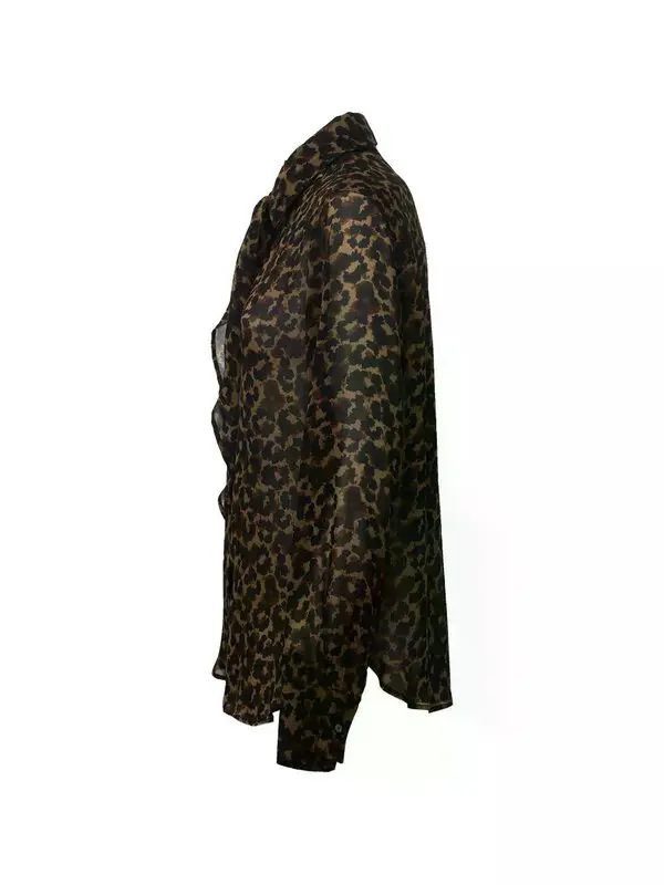 ROBERT FRIEDMAN Kitta Leopard-print Pussy-bow Blouse