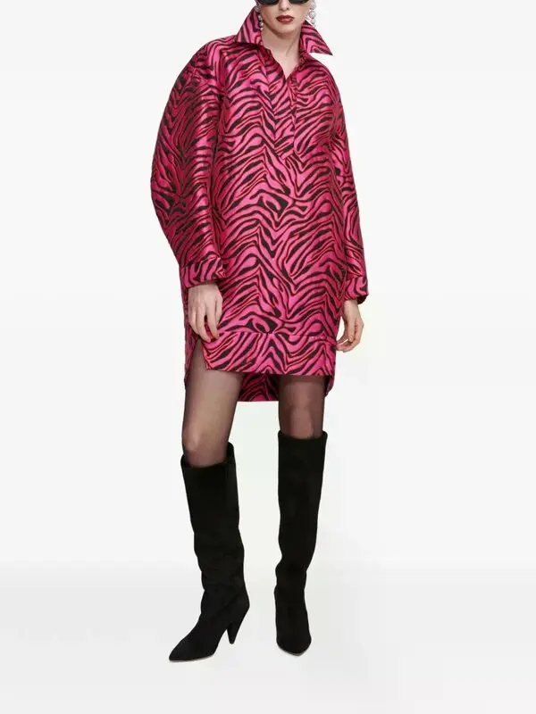 Essentiel Antwerp Keziah Zebra-print Shift Mini Dress