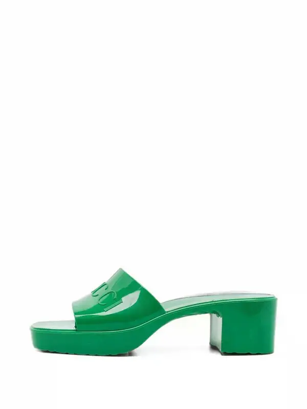 Gucci Logo Platform Slide Sandals