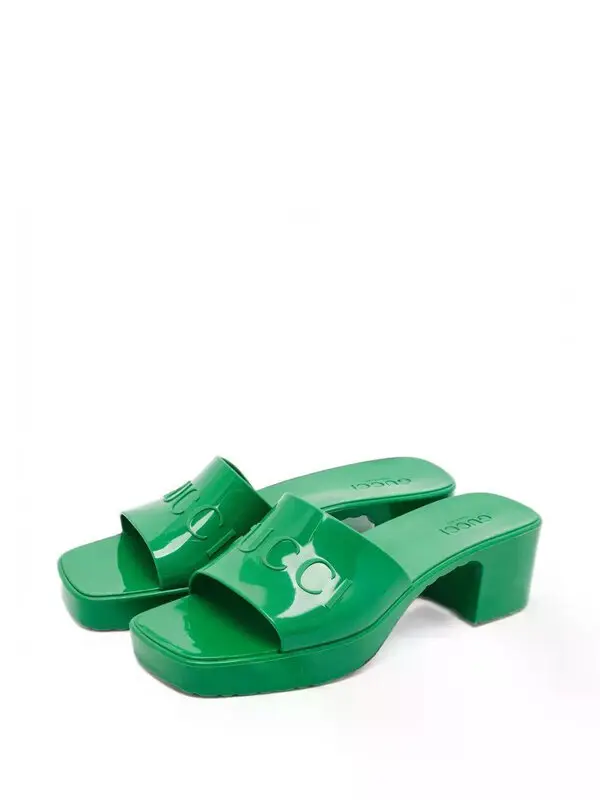Gucci Logo Platform Slide Sandals