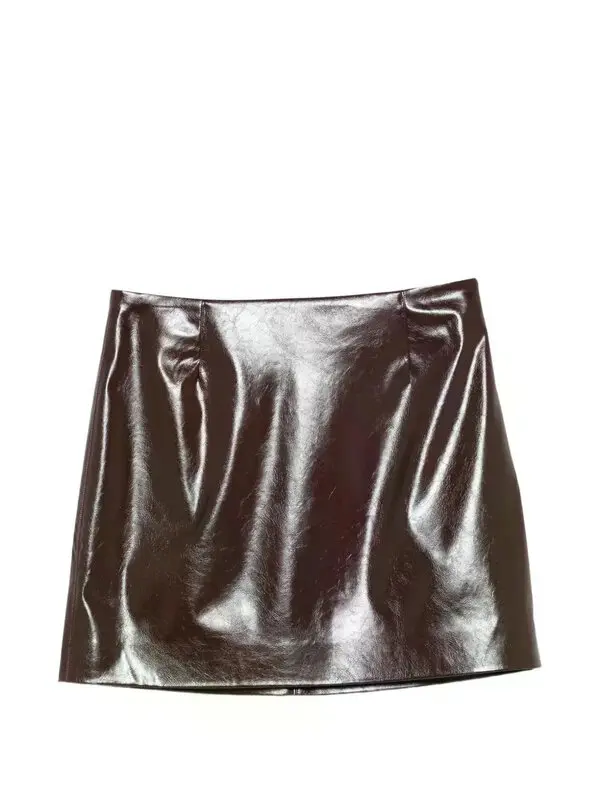 MANUEL RITZ High-shine Mini Skirt - Red