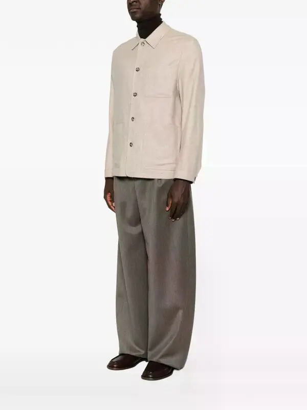 MANUEL RITZ Wool-blend Twill Shirt Jacket