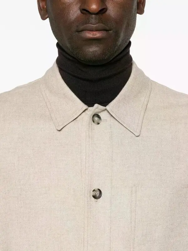 MANUEL RITZ Wool-blend Twill Shirt Jacket