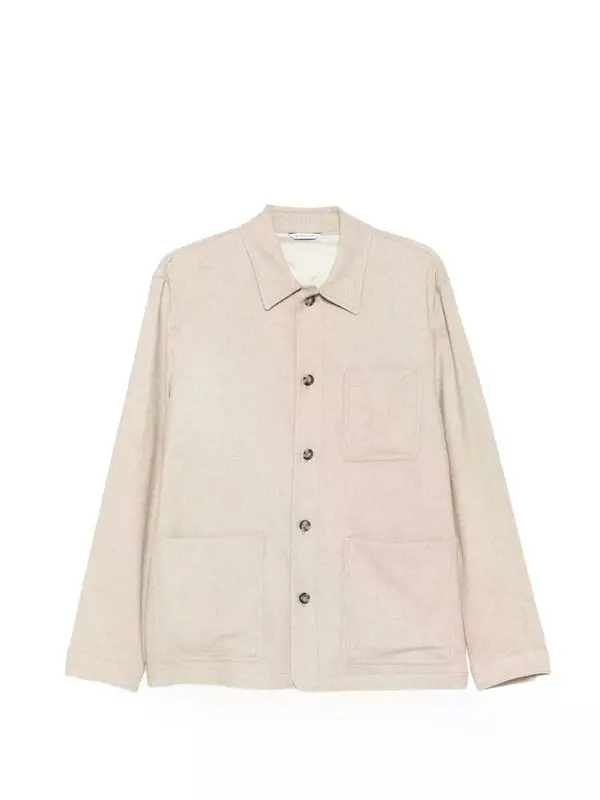 MANUEL RITZ Wool-blend Twill Shirt Jacket - Neutrals