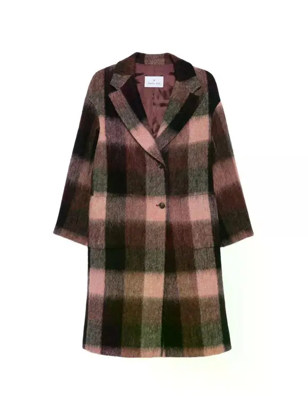 MANUEL RITZ Check-pattern Buttoned Coat
