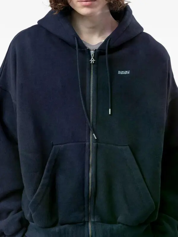 AVAVAV Logo-print Zip-up Hoodie
