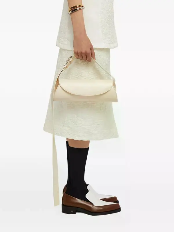 JIL SANDER Small Cannolo Zodiac-buckle Shoulder Bag - Neutrals