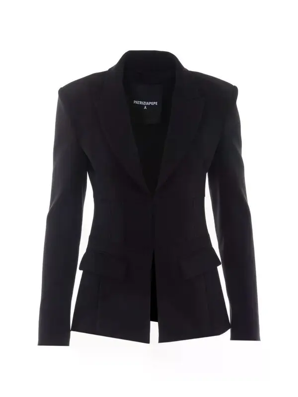 Patrizia Pepe Peak-lapel Corset-waist Blazer