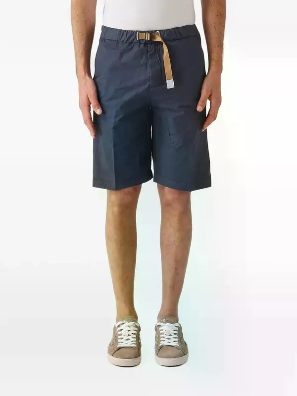WHITE SAND Belted Elasticated-waist Chino Shorts