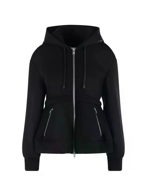 Simone Rocha Bead-embellished Zip-up Hoodie