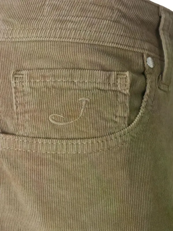 JACOB COHЁN Corduroy-effect Straight-leg Trousers