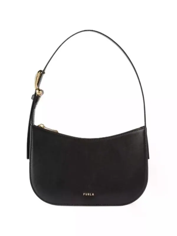 Furla Buckle-detail Leather Shoulder Bag - Black