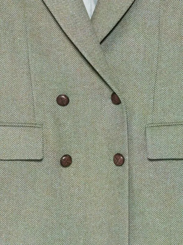 MANUEL RITZ Chevron-pattern Double-breasted Blazer