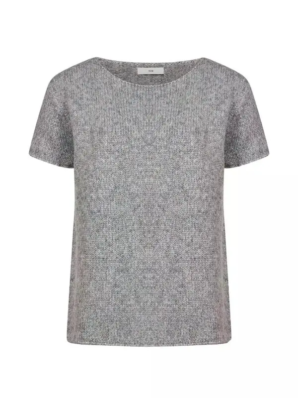 R2W Ribbed Short-sleeve Sweater
