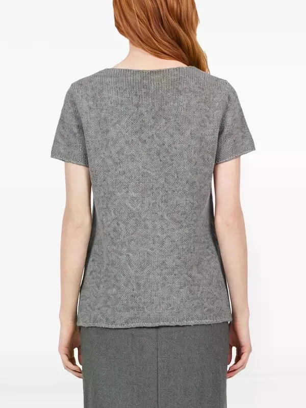R2W Ribbed Short-sleeve Sweater