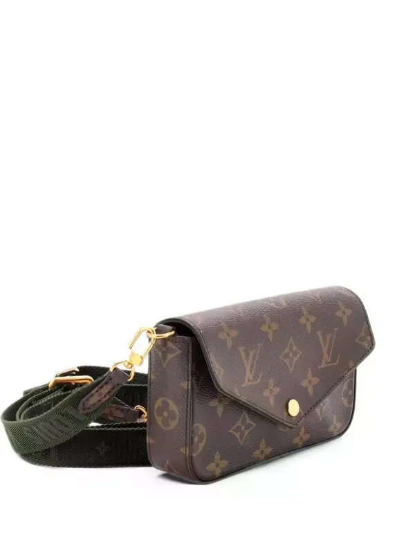 LOUIS VUITTON Felicie Strap & Go Handbag Monogram Canvas Crossbody Bag - Brown
