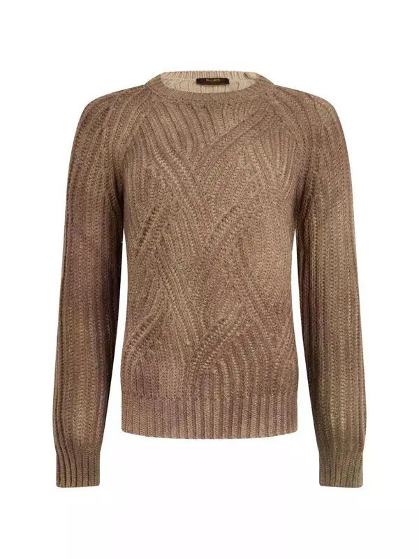 MOORER Dodecaltc Cable-knit Raglan-sleeve Sweater