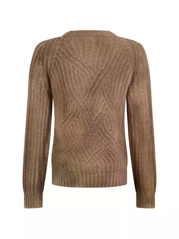 MOORER Dodecaltc Cable-knit Raglan-sleeve Sweater