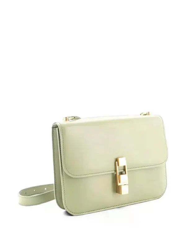 Saint Laurent Carre Satchel Leather Medium Crossbody Bag